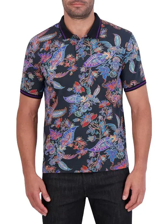 Robert Graham Ascona Paisley Polo - Black Multi