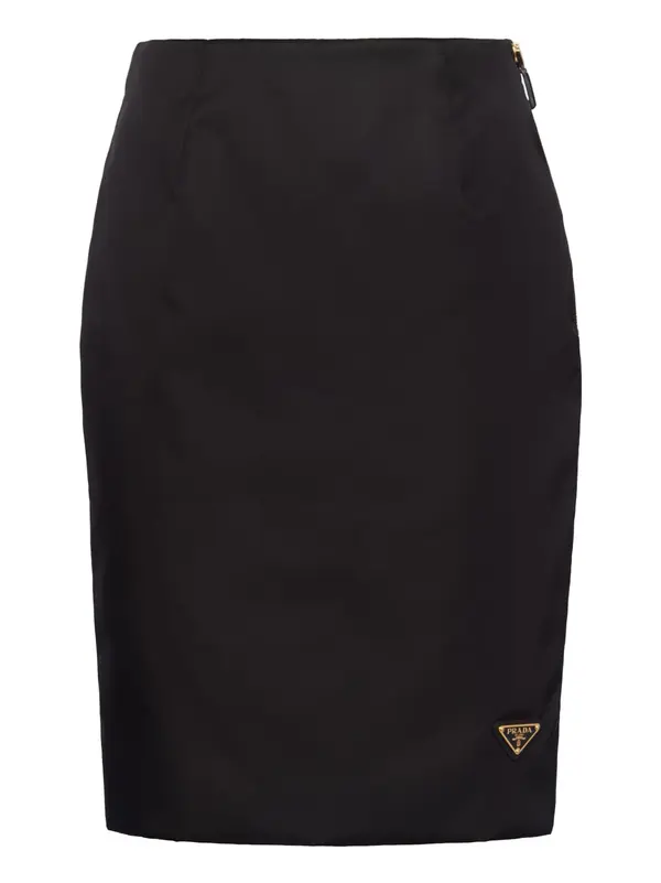 Prada Re-nylon Pencil Skirt - Black