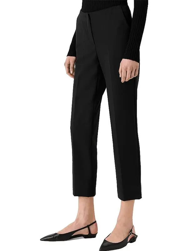 Emporio Armani 7/8 Stretch Gabardine Trousers - Black