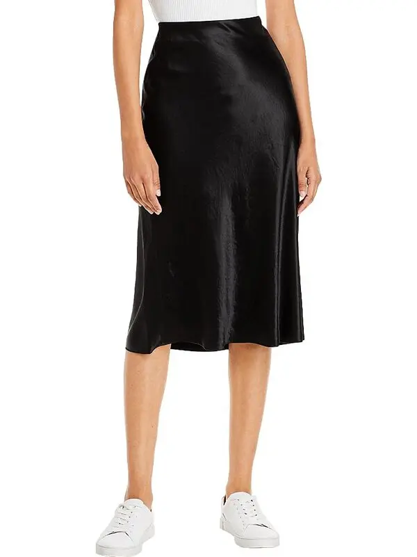 Vince Satin Slip Skirt - Black