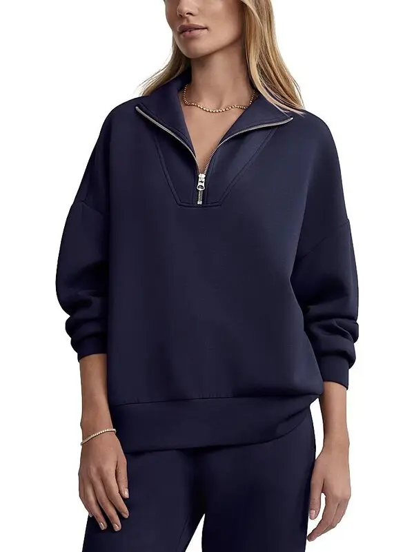 Varley Hawley Half Zip Sweatshirt - Blue Night