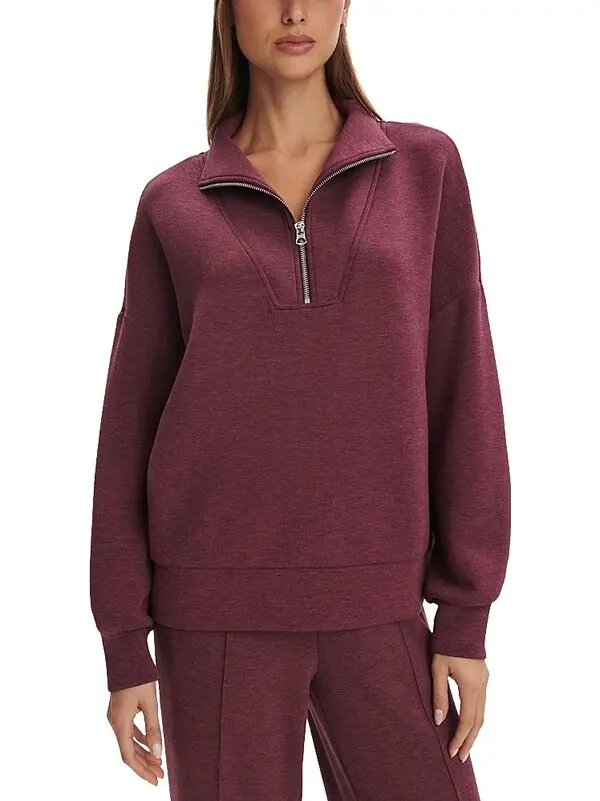 Varley Hawley Half Zip Sweatshirt - Sassafras Marl