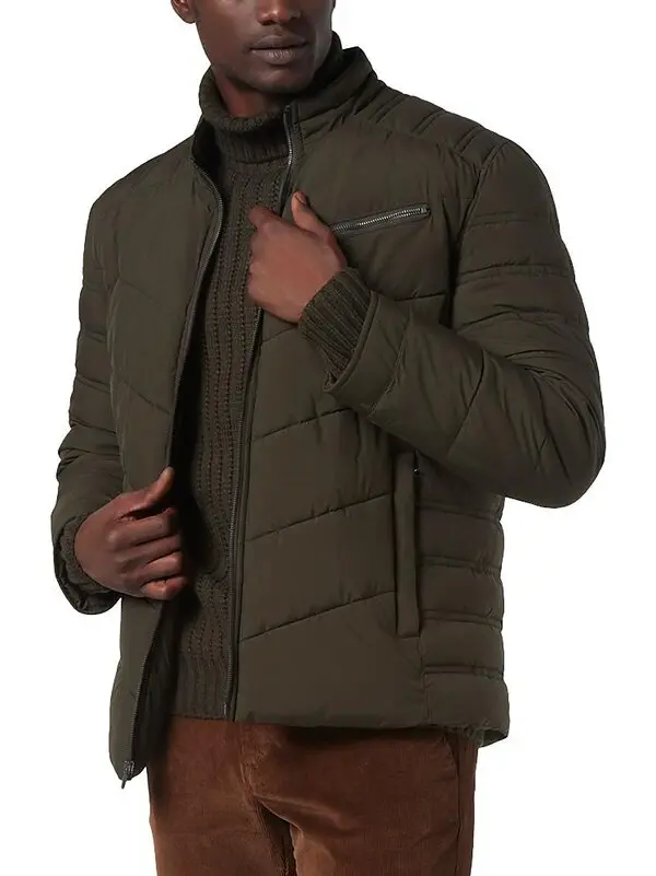 Andrew Marc Winslow Packable Moto Jacket - Juniper