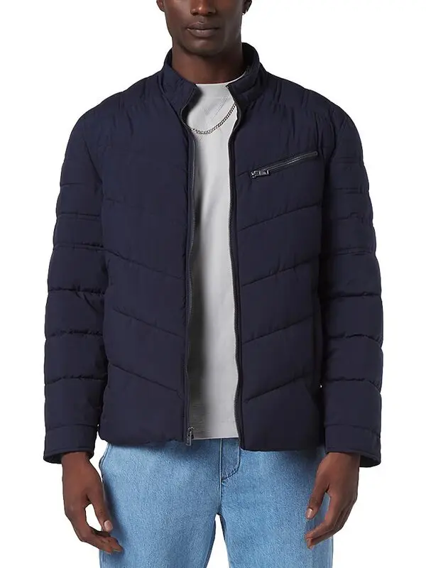Andrew Marc Winslow Packable Moto Jacket - Navy