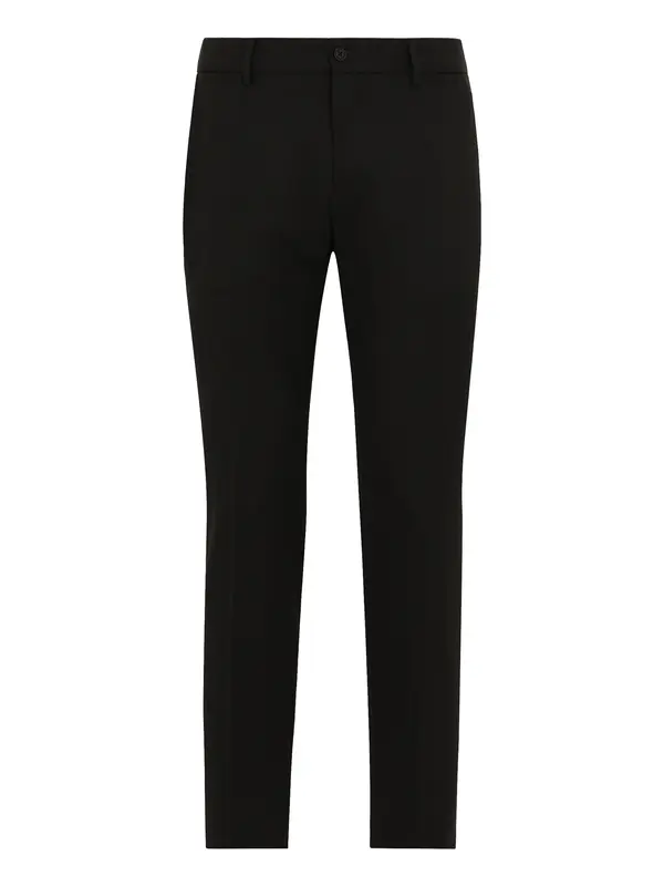Dolce & Gabbana Tailored Stretch Wool Twill Pants - Black