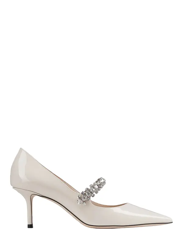 JIMMY CHOO Bing 65 Leather Embellished Pumps - Neutral