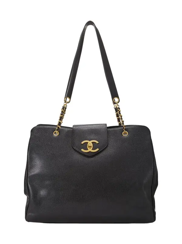 Chanel Caviar Supermodel Tote - Black