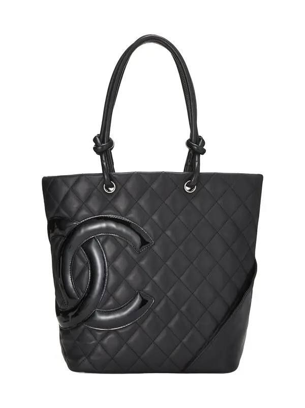 Chanel Quilted Calfskin Cambon Tote - Black