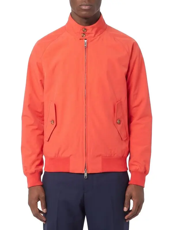 BARACUTA Zip-up Harrington Jacket - Burgundy