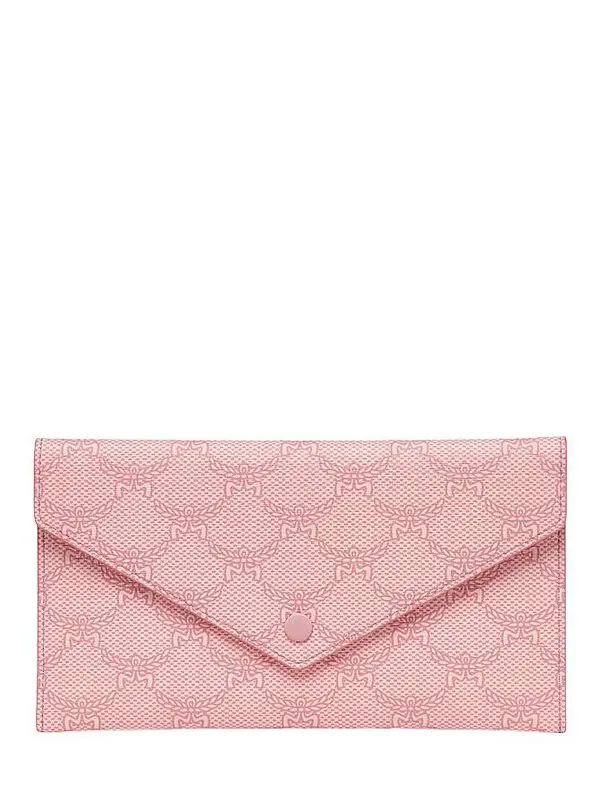 Mcm Himmel Continental Pouch - Silver Pink