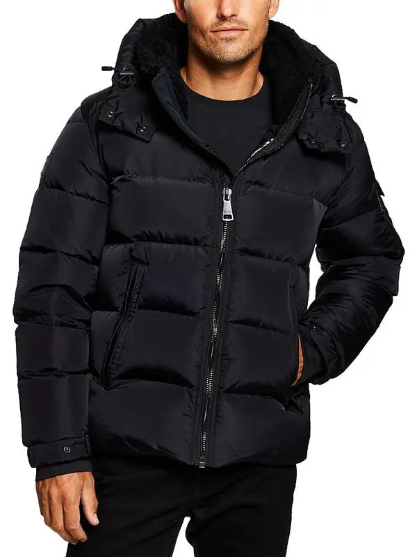Sam. Frontier Quilted Hooded Zip-up Jacket - Black