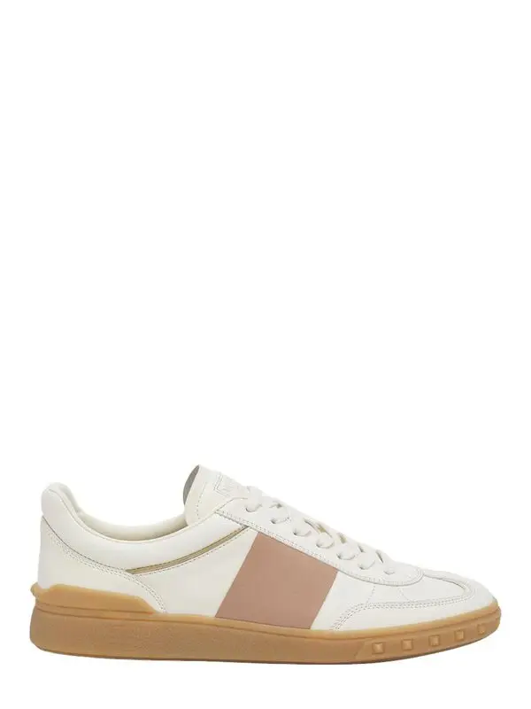Valentino Garavani Upvillage Bicolor Stripe Low-top Sneakers - Ivory/rose