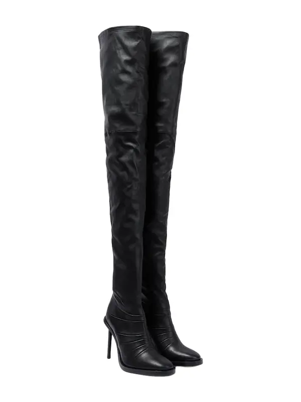 ANN DEMEULEMEESTER Adna Over-the-knee Leather Boots - Black