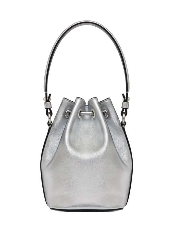 Valentino Garavani Mini Vlogo Signature Bucket Bag - Grey
