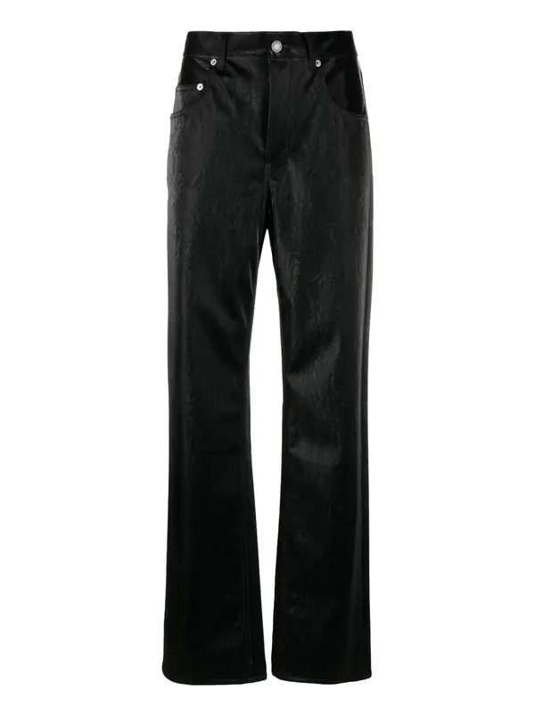 Saint Laurent High-rise Wide-leg Jeans - Black