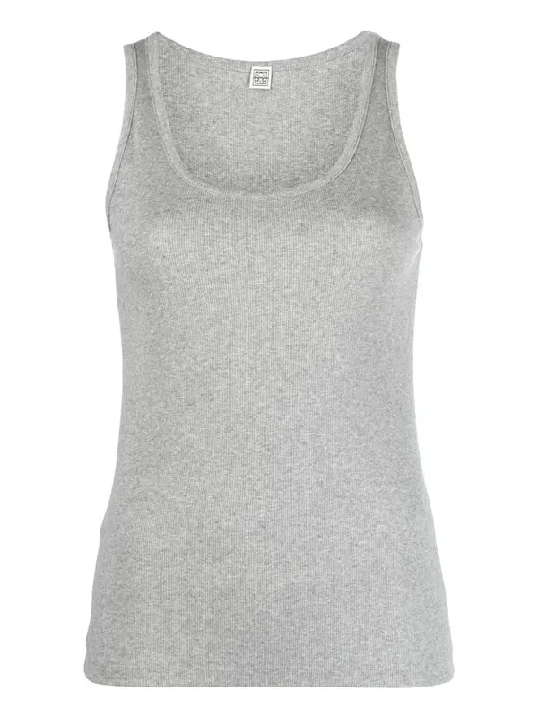TOTEME Classic Ribbed Tank Top - Grey