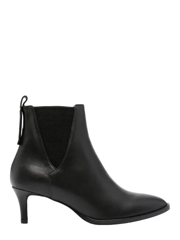 Peserico 60mm Pointed-toe Leather Boots - Black