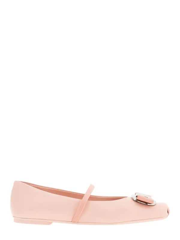 FERRAGAMO Vara Flat Ballerinas - Pink