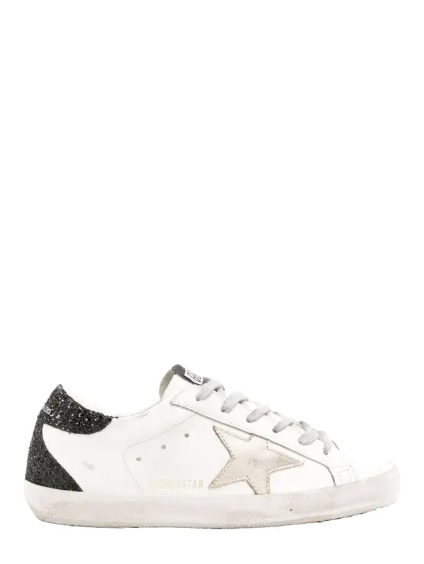 GOLDEN GOOSE Super-star Glittered Sneakers - White