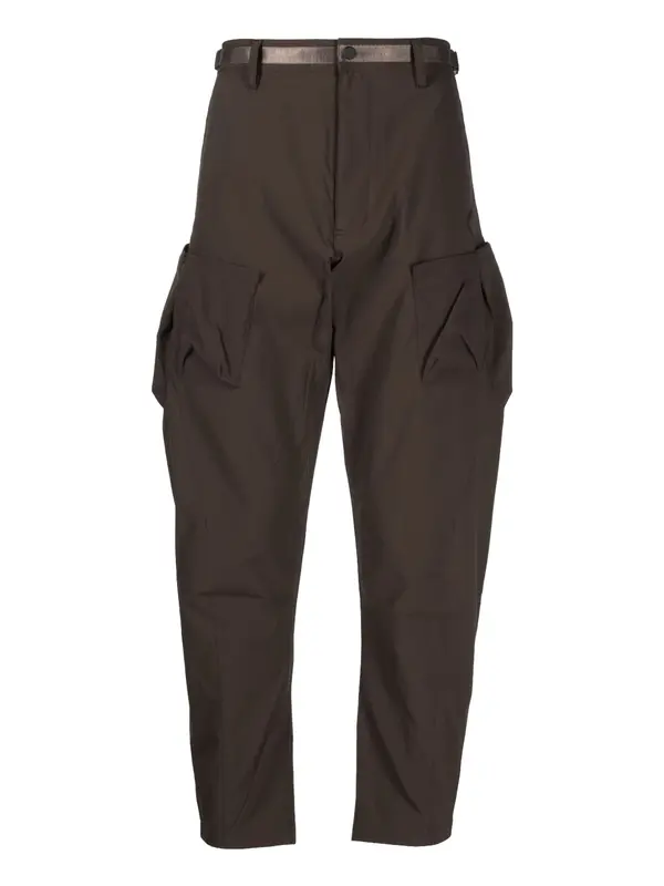 SPOONYARD Logo-appliqué Cargo Trousers - Brown