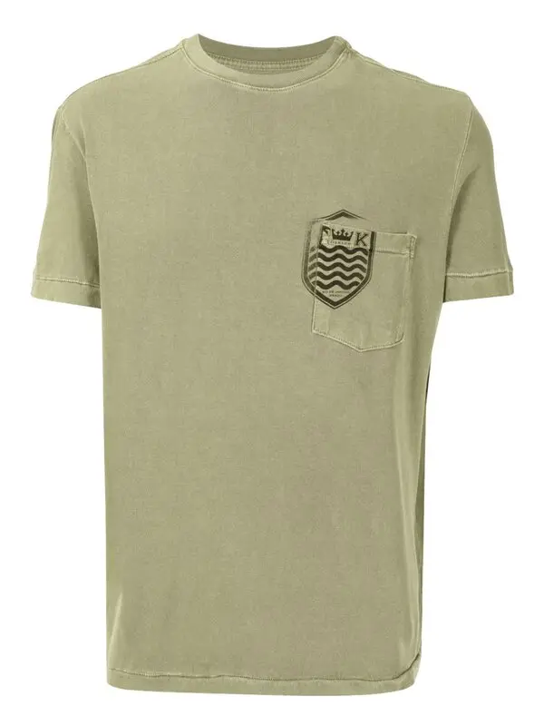 OSKLEN Crest-motif Cotton T-shirt - Green