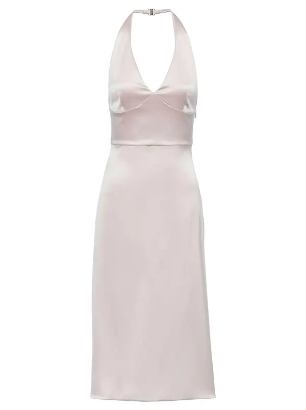 Prada Re-edition 1995 Halterneck Midi Dress - Neutrals