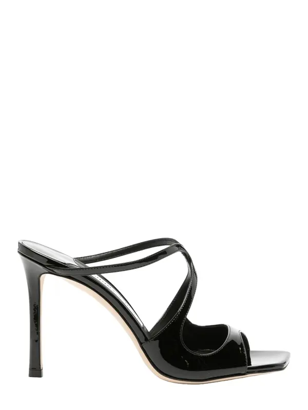 JIMMY CHOO Anise 95mm Cut-out Mules - Black