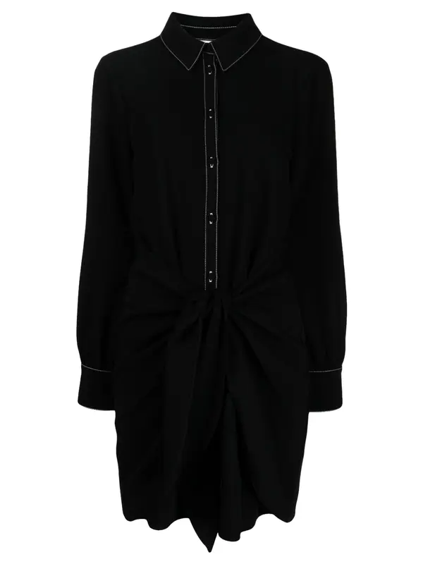 Cinq À Sept Gabby Tied-waist Shirtdress - Black