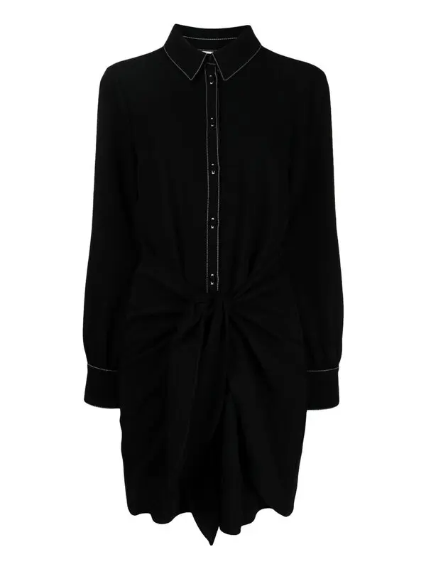 Cinq À Sept Gabby Tied-waist Shirtdress - Black