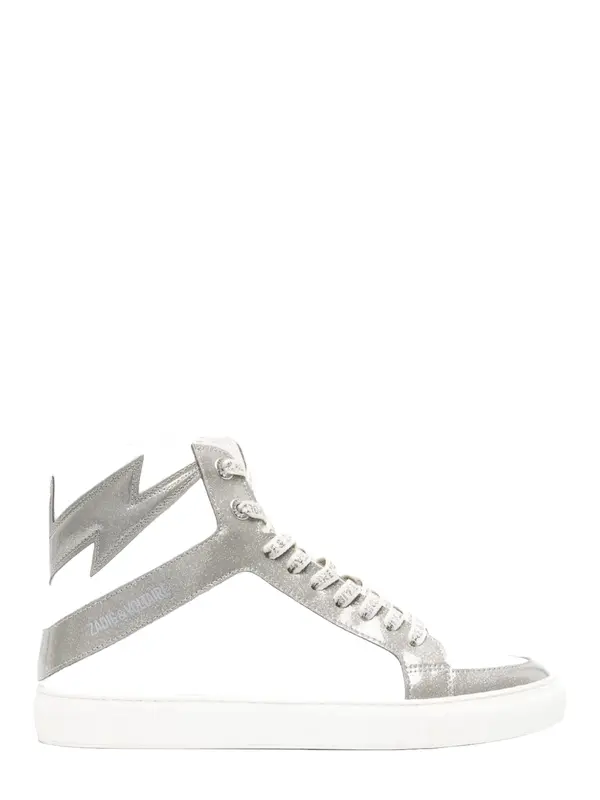 Zadig&Voltaire High Flash Infinity Leather Sneakers - White