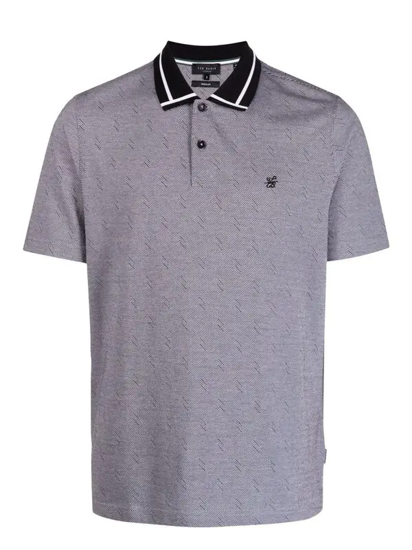 Ted Baker London Ginald Cotton Polo Shirt - Black