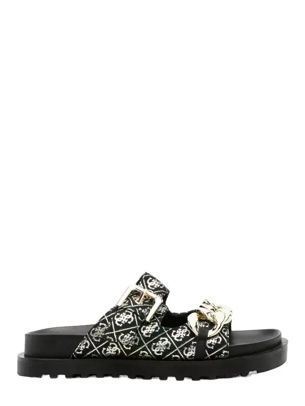 Guess Fatema Chain-link Slides - Black