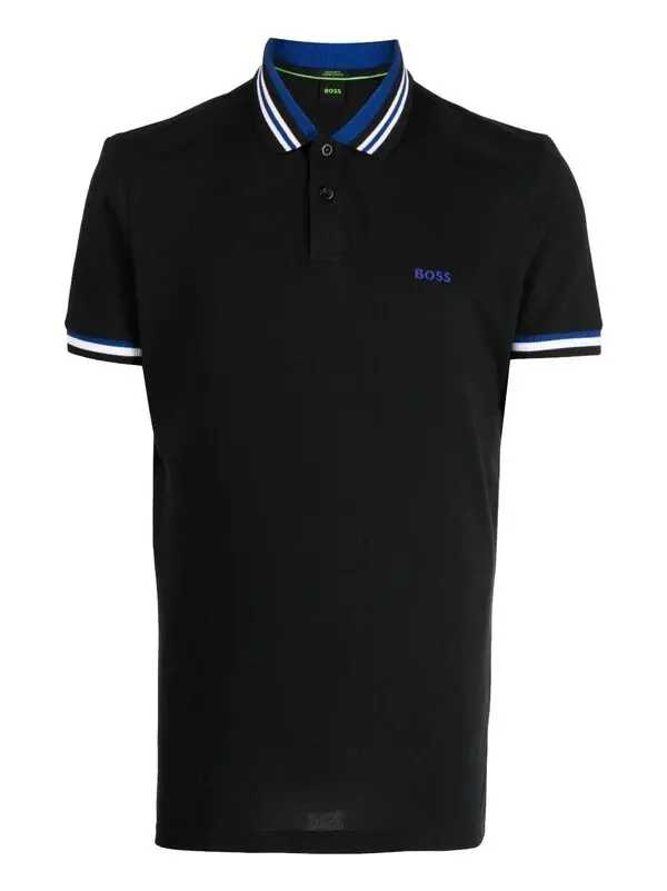 BOSS Paddy 2 Cotton Polo Shirt - Black