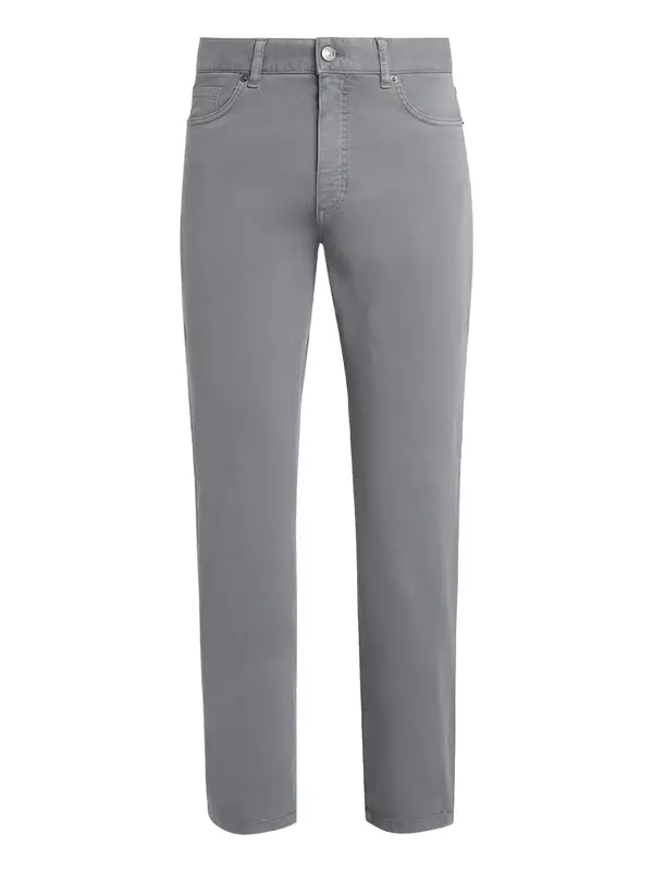 Zegna Stretch Cotton Roccia Jeans - Light Grey