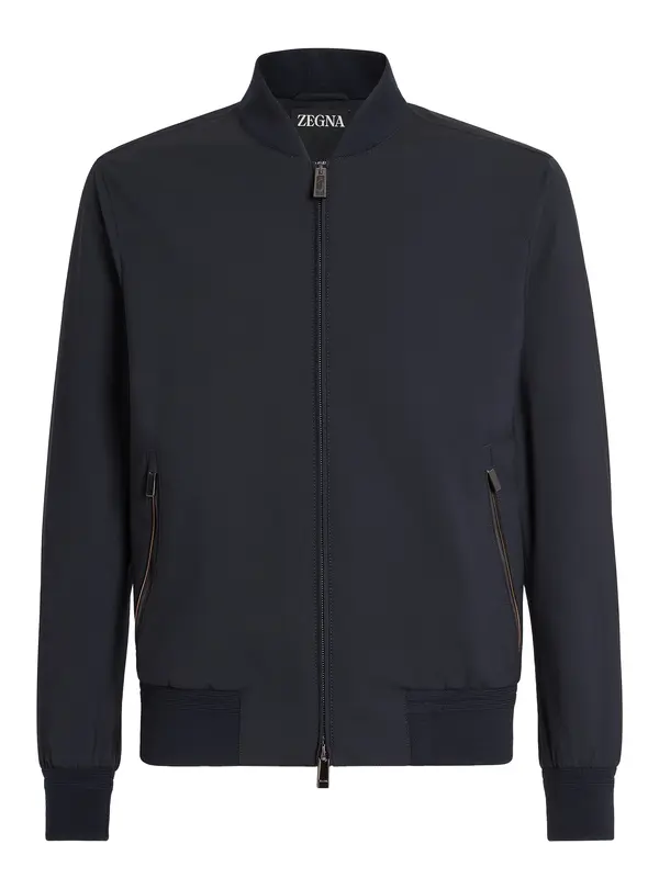 Zegna Trofeo Elements Wool Bomber - Navy Blue