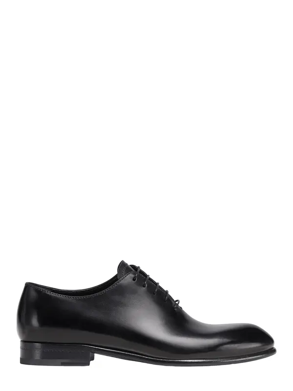 Zegna Leather Vienna Oxford Shoes - Black