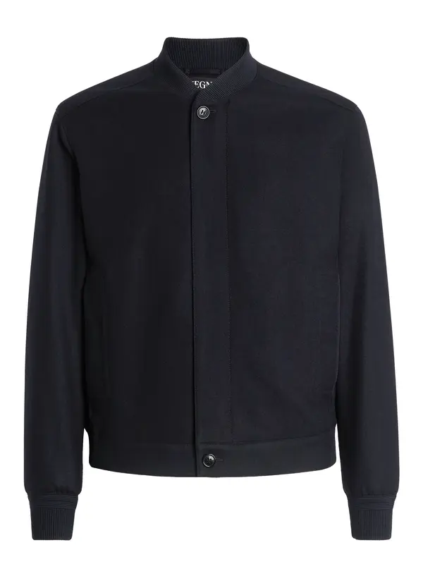 Zegna Oasi Cashmere Elements Bomber - Navy Blue