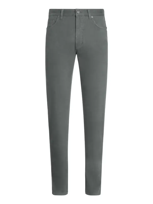 Zegna Roccia Straight Fit Jeans - Light Grey