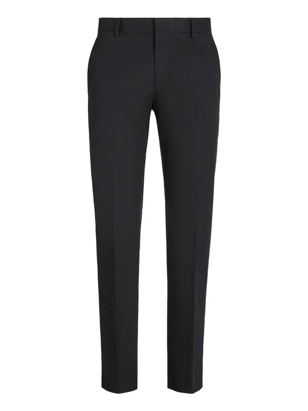 Zegna Stretch Cotton Trousers - Black