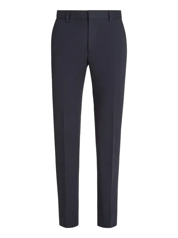 Zegna Stretch Cotton Pants - Navy Blue