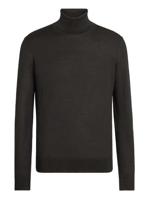 Zegna Cashseta Turtleneck - Black
