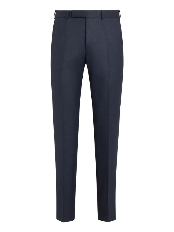 Zegna Wool Slim Fit Pants - Dark Blue