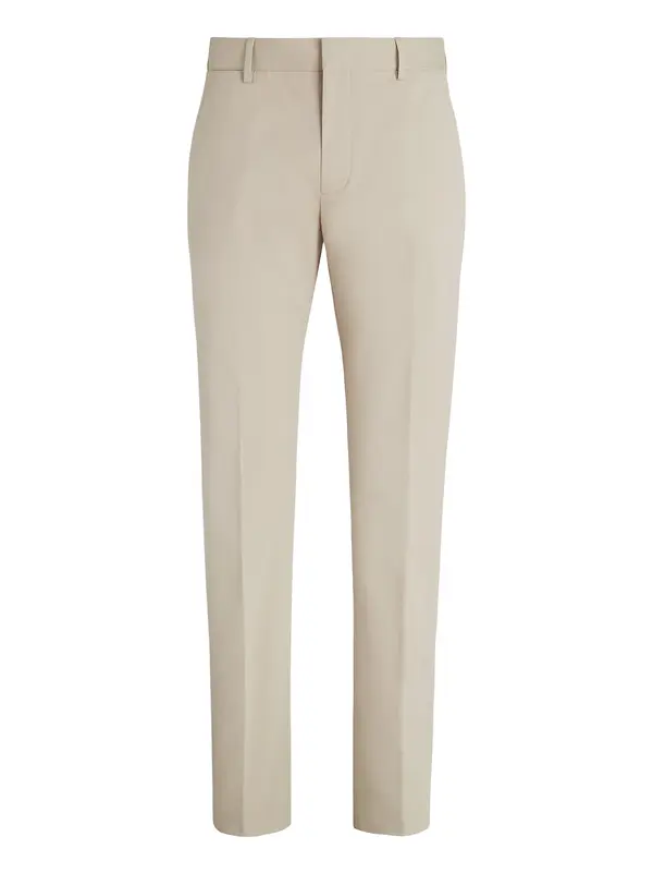 Zegna Stretch Cotton Pants - Off White