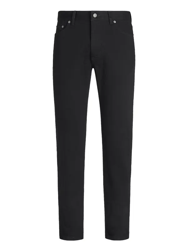 Zegna Roccia Rinse-washed Stretch Cotton Jeans - Black