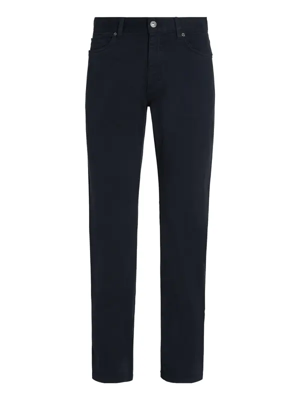 Zegna Roccia Straight Fit Jeans - Navy Blue