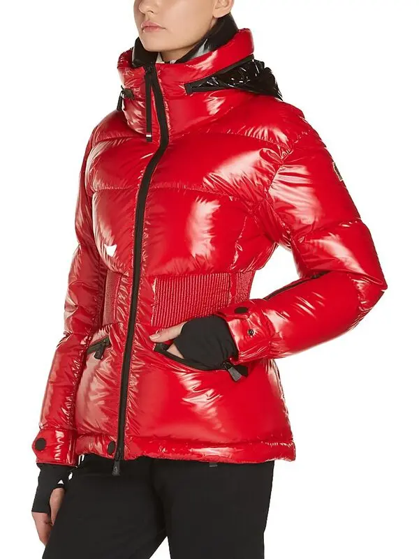 Moncler Rochers Puffer Jacket - Dark Red