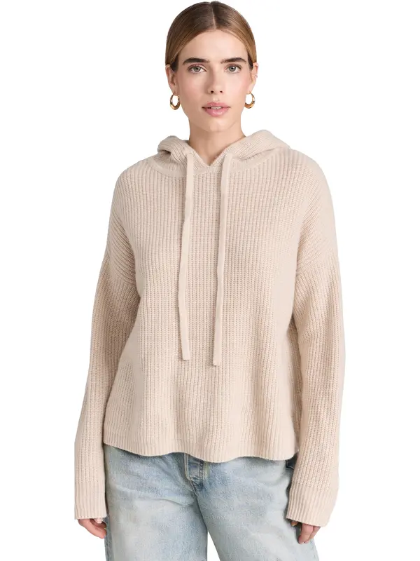 Jenni Kayne Cashmere Fisherman Hoodie - Oatmeal
