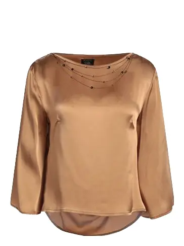 SISTE'S Satin Top - Brown