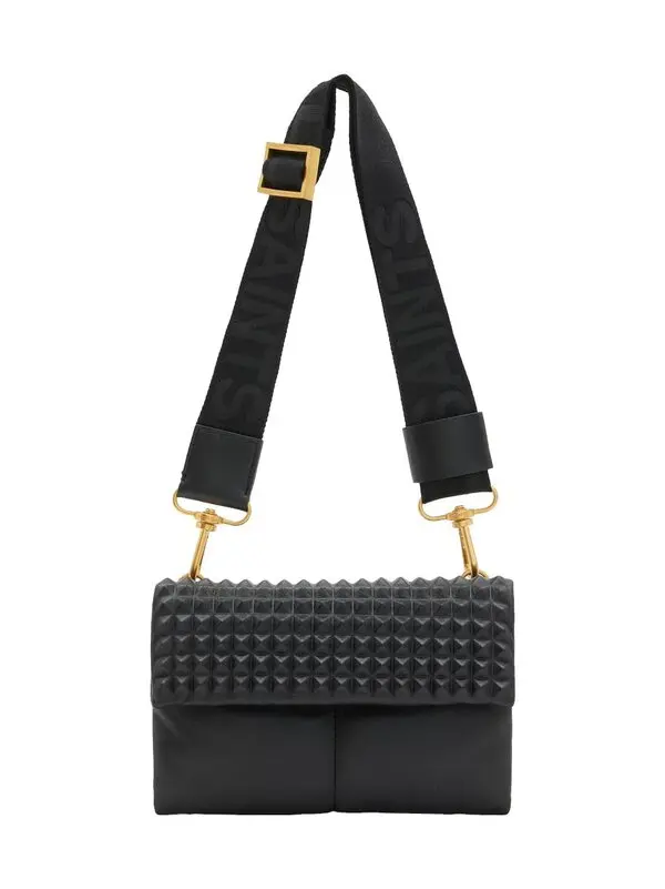 ALLSAINTS Ezra Stud Leather Crossbody Bag - Black