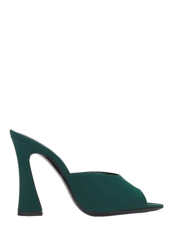 Saint Laurent Suite Mule Sandal - Drawn Green